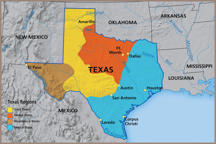 Mountains And Basins Texas Map PPT Discover The Diverse Regions Of