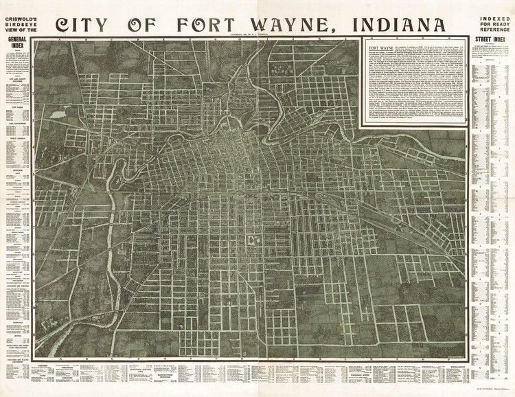 Historic Map - Fort Wayne, IN - 1907 | World Maps Online