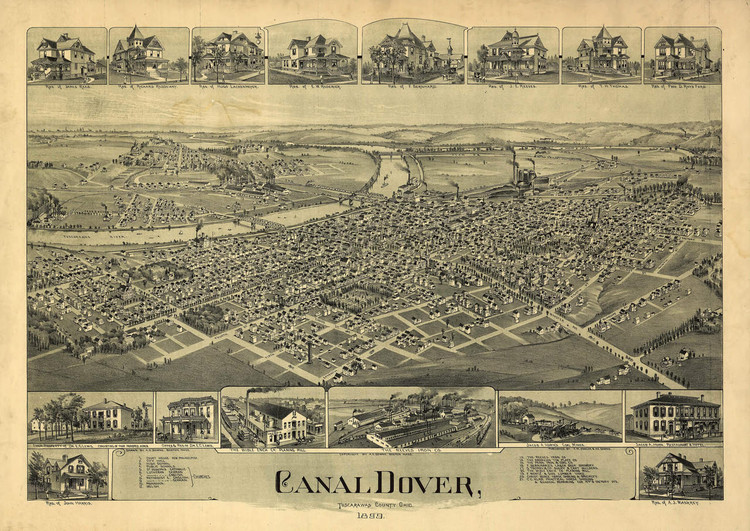 Historic Map - Dover, OH - 1899 | World Maps Online