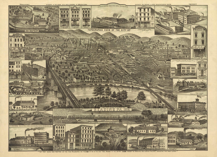 Reading Pennsylvania State Map