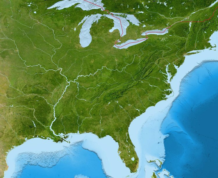 World Satellite Image Map - Enhanced Physical | World Maps Online