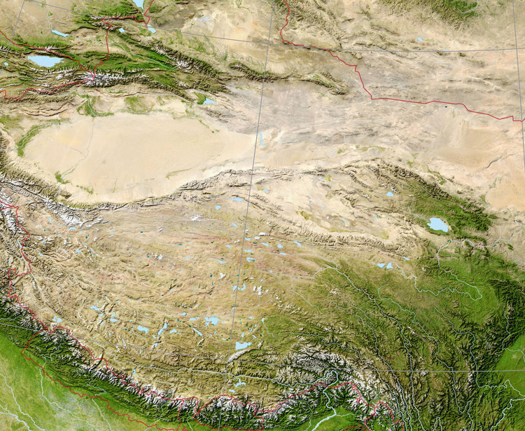 Asia Enhanced Satellite Image Map | World Maps Online