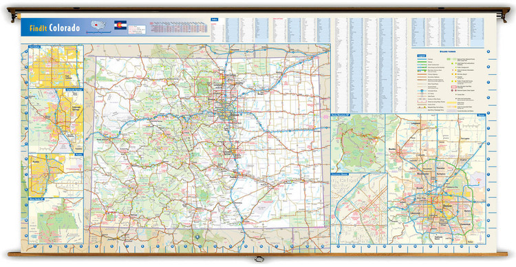 Colorado Reference Pull-Down Map | World Maps Online