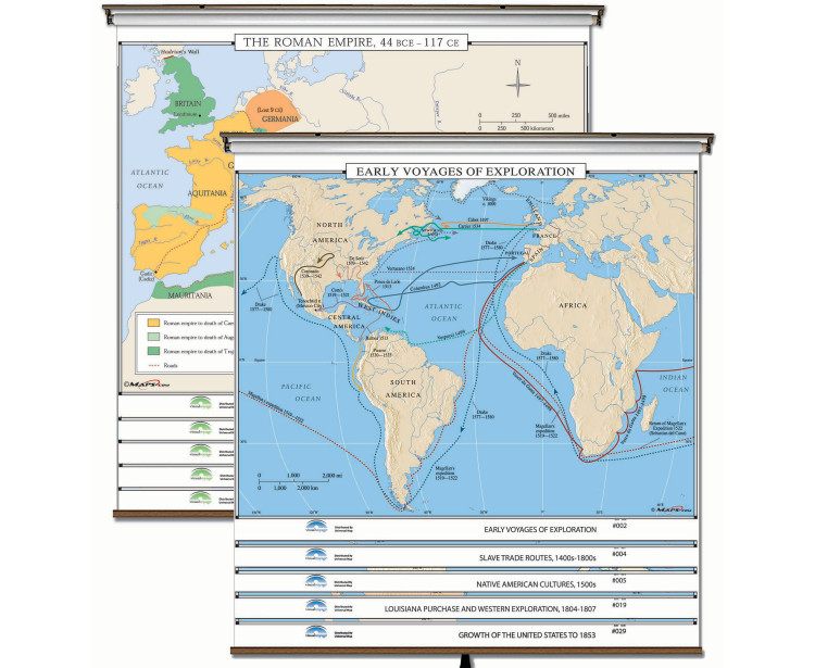 Custom World History Map Sets - Multi-map Spring Roller Combo | World ...
