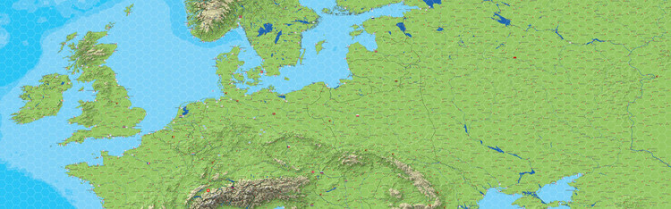 CUSTOM EUROPE MAP - UPDATED - HEX GRID | World Maps Online
