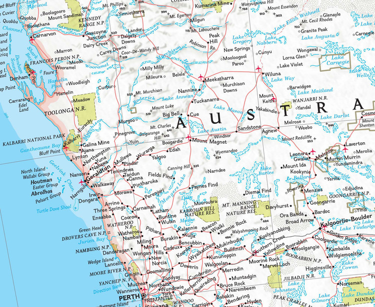National Geographic Australia Classic Political Wall Map | World Maps ...