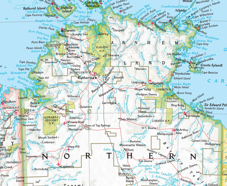 National Geographic Australia Classic Political Wall Map | World Maps ...