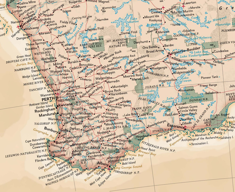 National Geographic Australia Executive Political Wall Map | World Maps ...