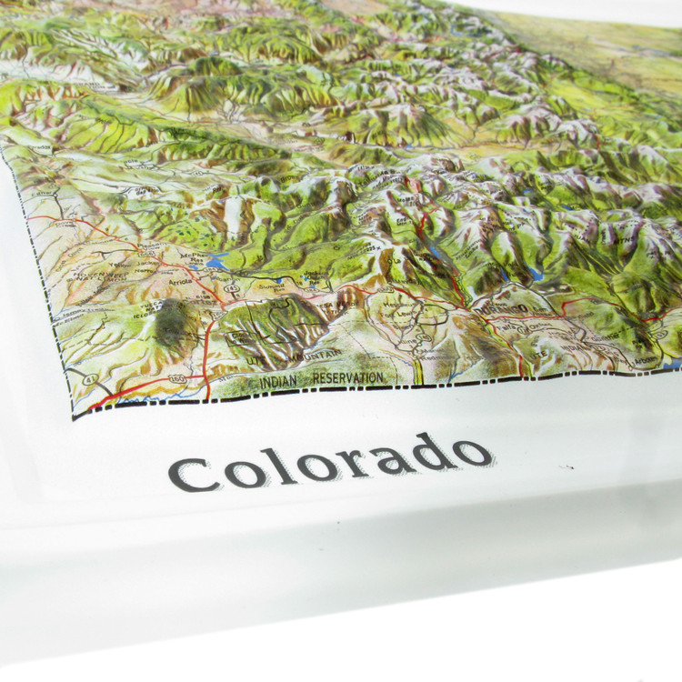 Colorado Satellite Raised Relief Map | World Maps Online