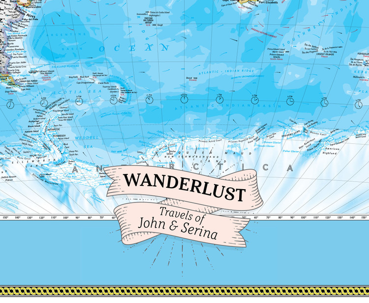 Personalized National Geographic World Classic Political Wall Map ...