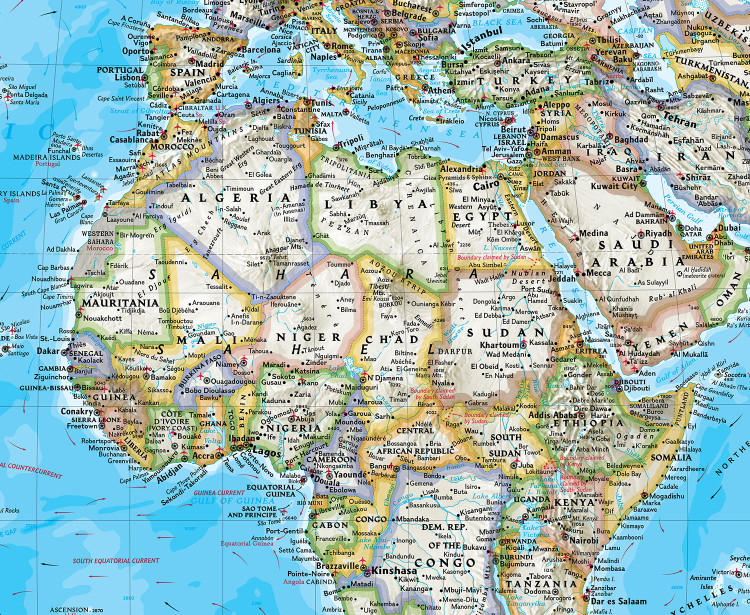 Personalized National Geographic World Classic Political Wall Map ...