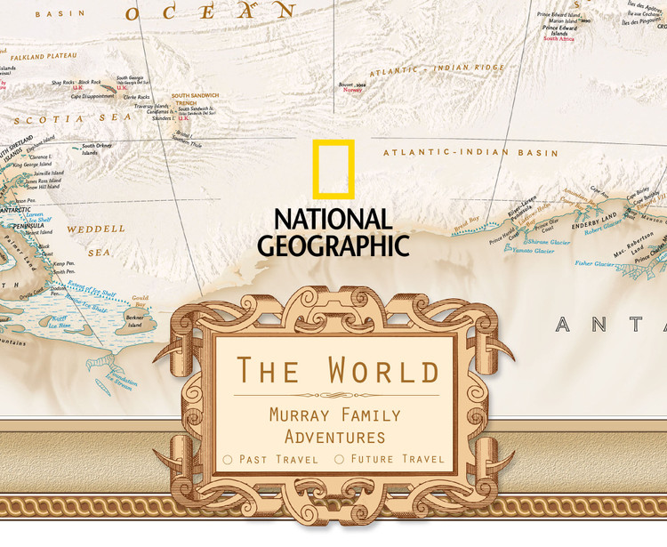 Personalized National Geographic World Executive Political Wall Map ...
