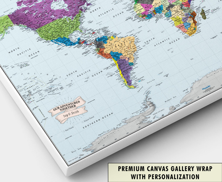 Personalized World Map - Colorful World Political | World Maps Online