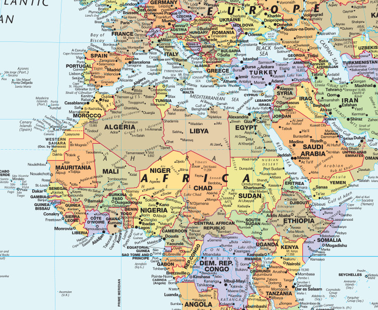 Classic World Wall Map with Flags | World Maps Online