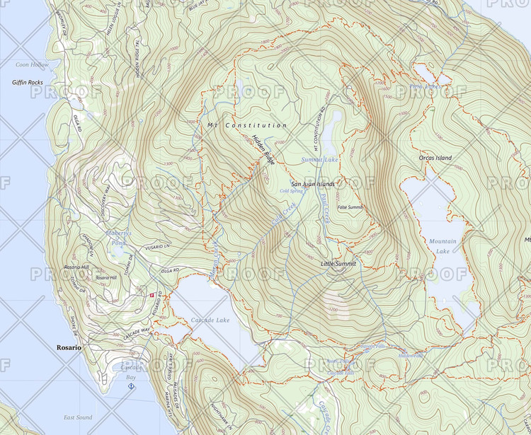 Custom Printed Topo Maps - Modern USGS Topographic