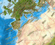 World Satellite Image Map - Oblique Mercator Projection - Enhanced ...