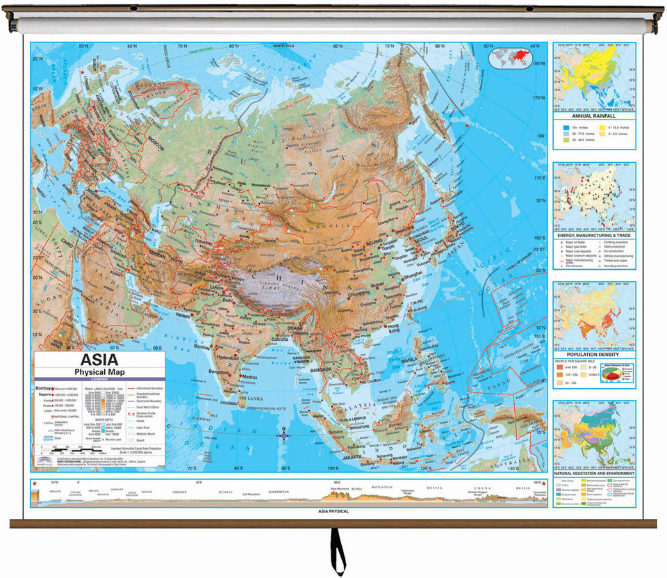 Advanced World Physical on Spring Roller from Kappa Maps | World Maps ...