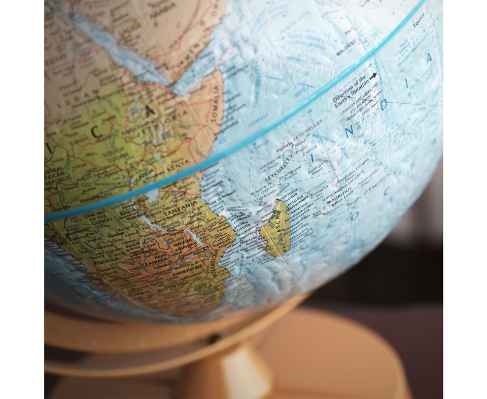 Atlantis 12" Raised Relief Land and Ocean Floor Desk Globe
