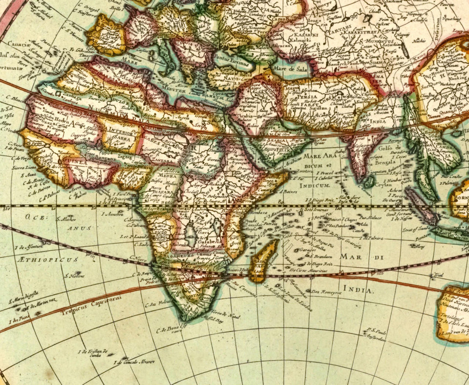 Historic World Map Antique Print - 1700's | World Maps Online