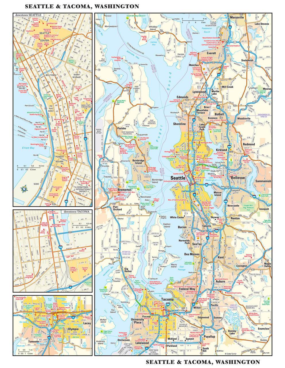 Seattle Map Free Printable Maps