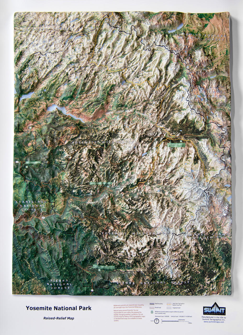 Yosemite High Sierra Topographic Map
