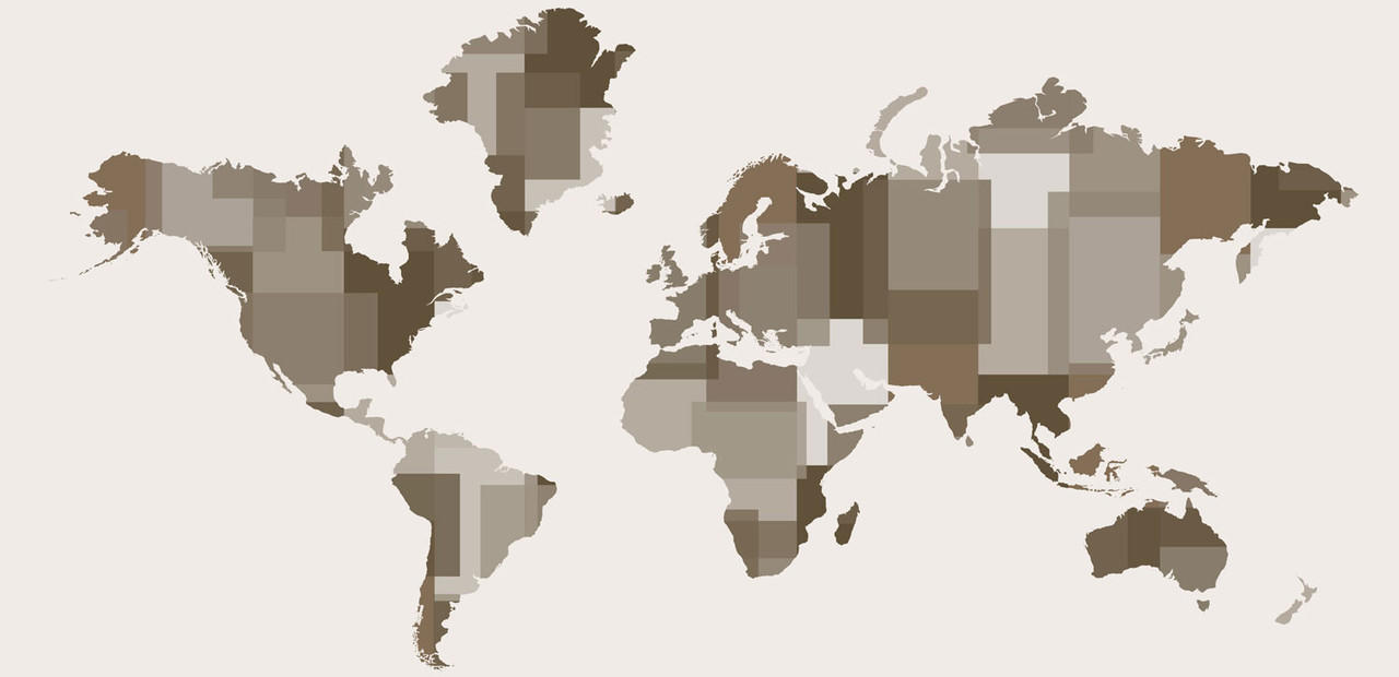 ABCD Map Mural - Dark | World Maps Online