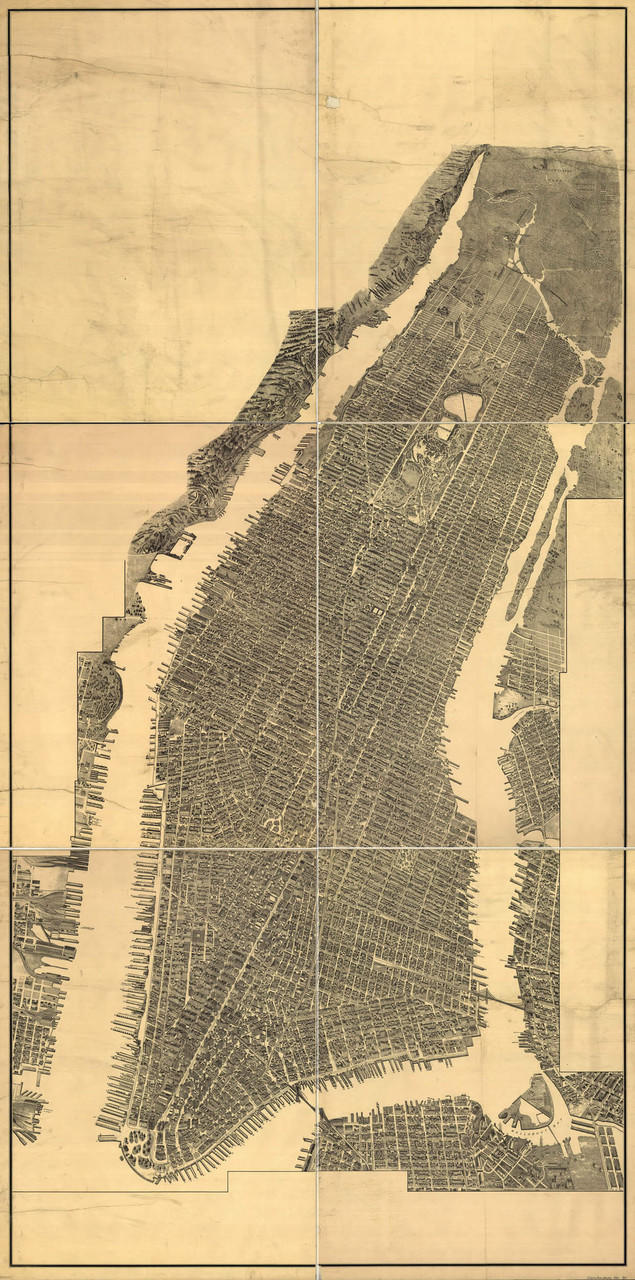 Historic Map - Manhattan, NY - 1900 | World Maps Online