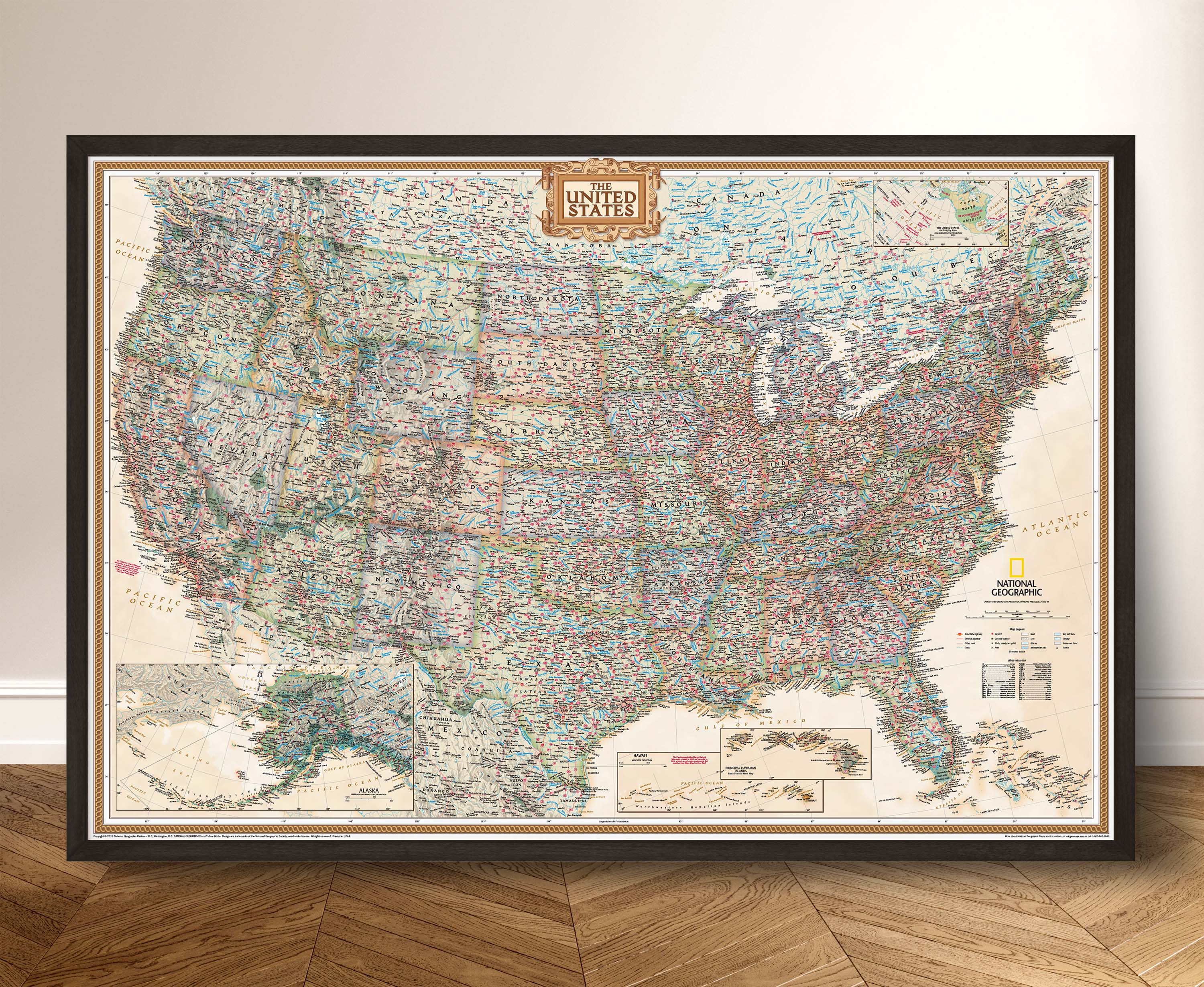 National Geographic Usa Map 69,481 National Geographic Location