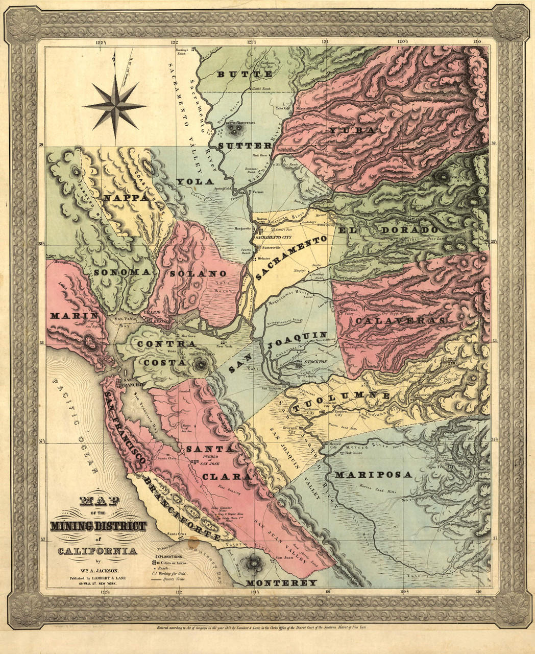 California Gold Rush Map