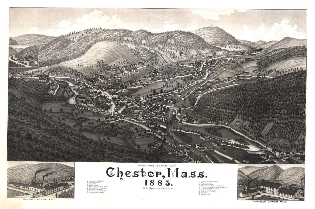 Historic Map - Chester, MA - 1885 | World Maps Online