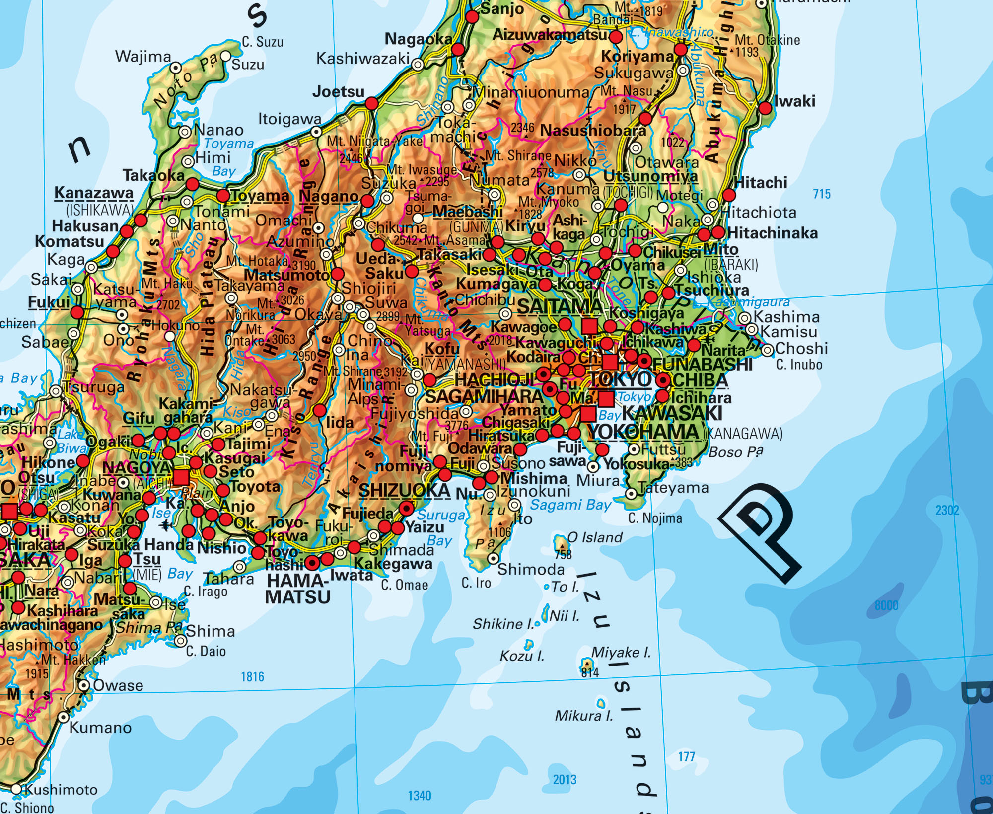 Japanese Physical Features Map An Overview Of Japan's Regions With Key