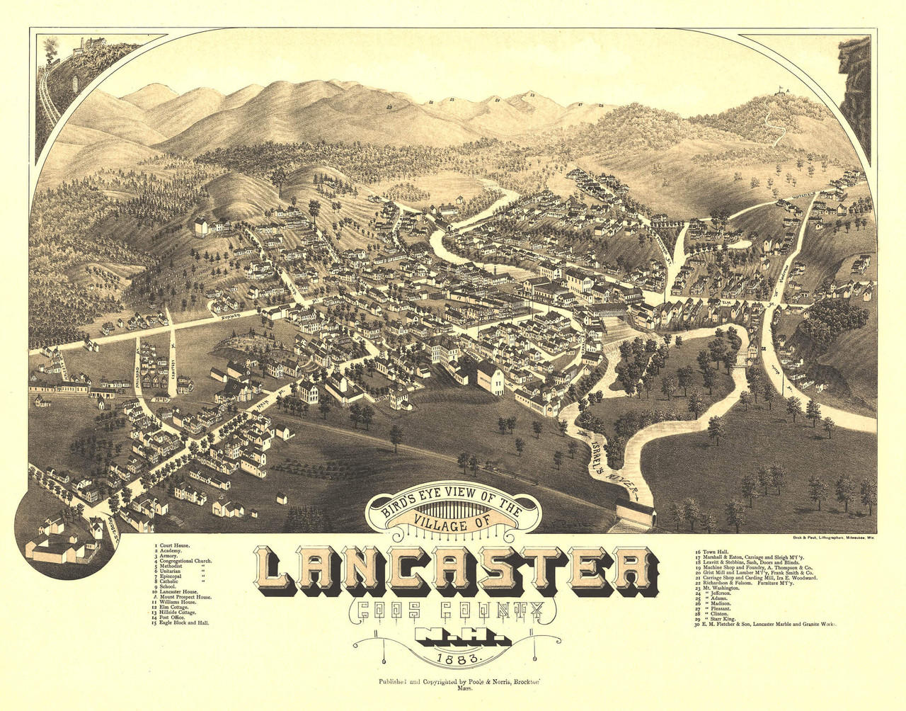 Historical Lancaster Ohio Map