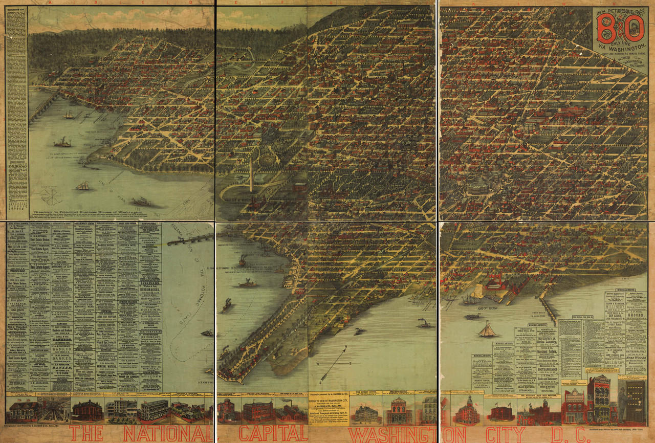 Historic Map Washington, DC - 1884 | World Maps Online