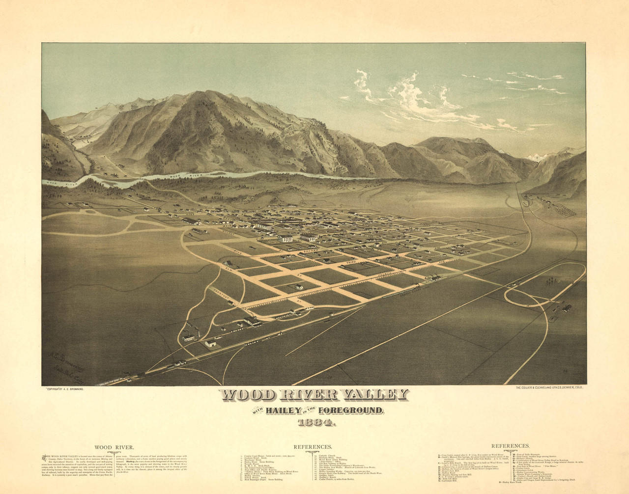 Historic Map - Hailey, ID - 1884 | World Maps Online