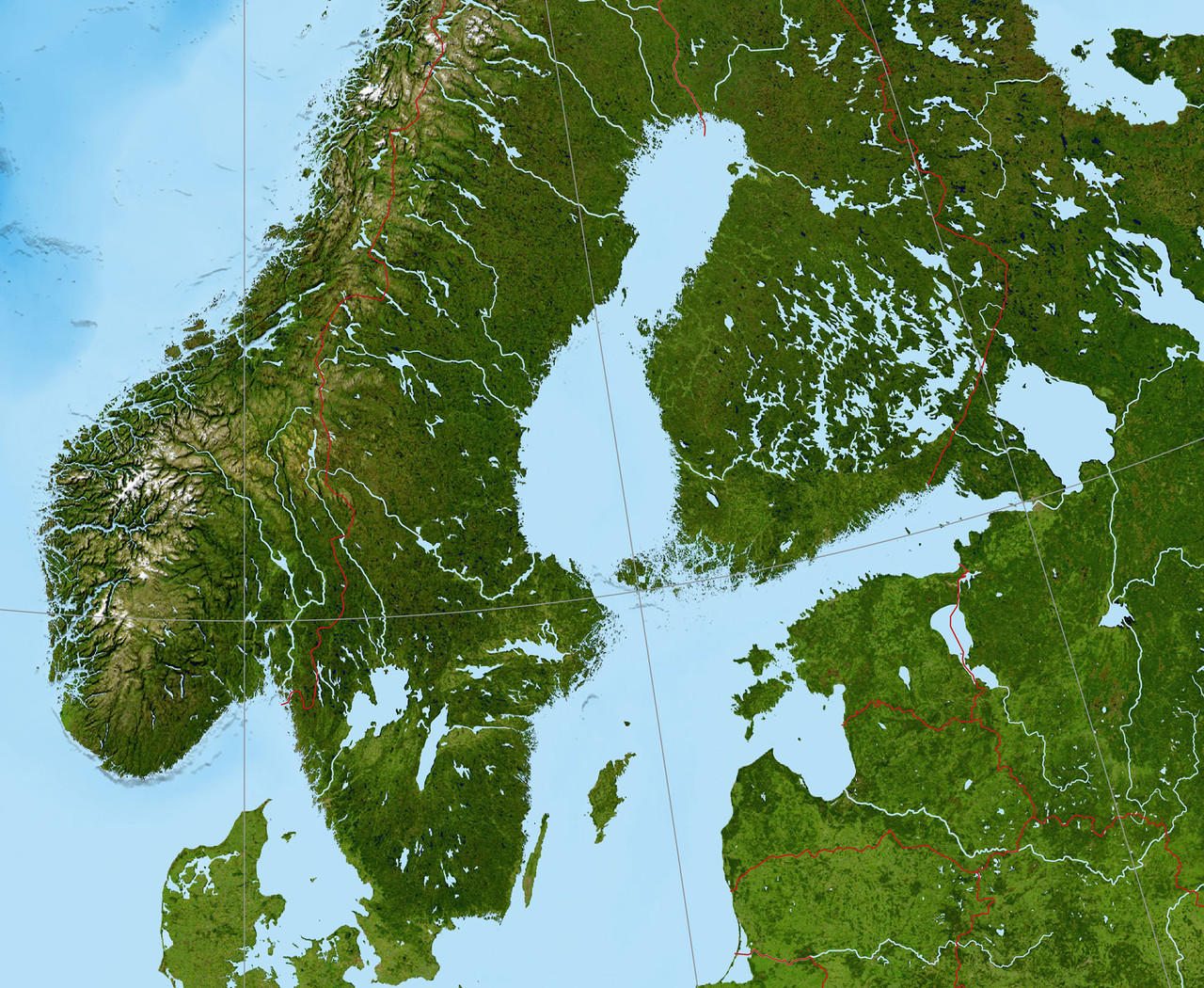 Europe Map And Satellite Image Large Detailed Satellite Map Of Europe