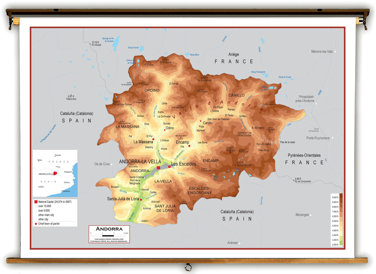 Andorra World Map Premium Photo | Map Of Andorra La Vella A Small