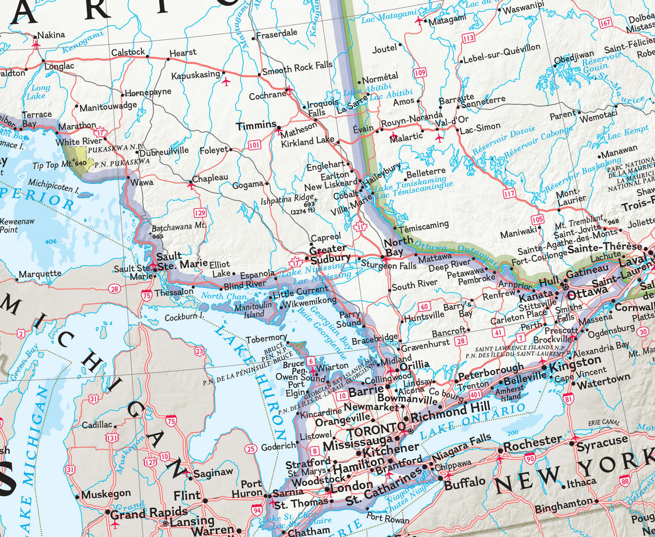 Map Of Southeastern Canada