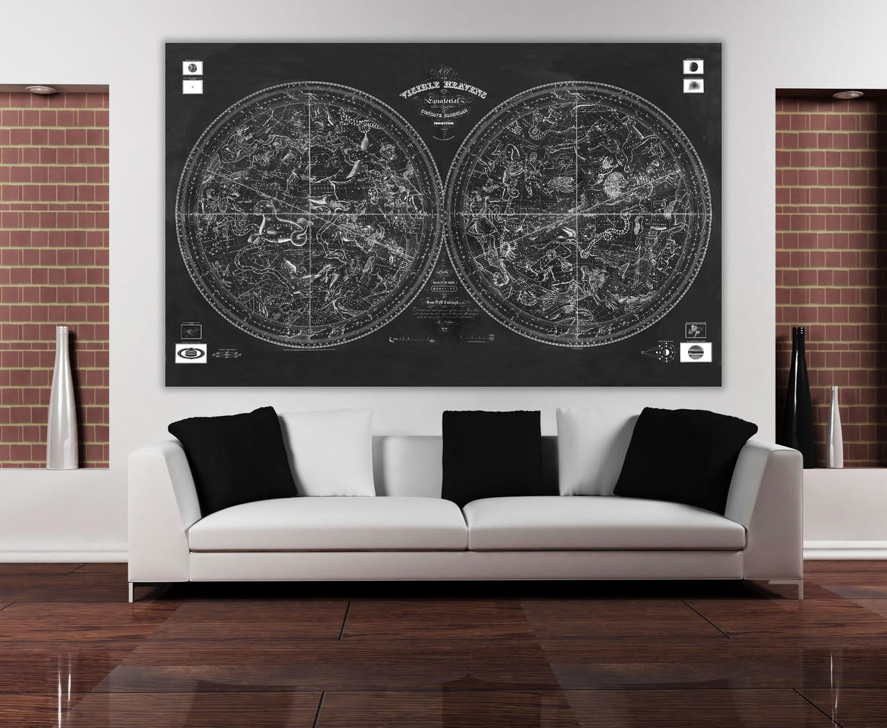 Celestial Spheres "Map of the Visible Heavens" - Historical 1840 ...