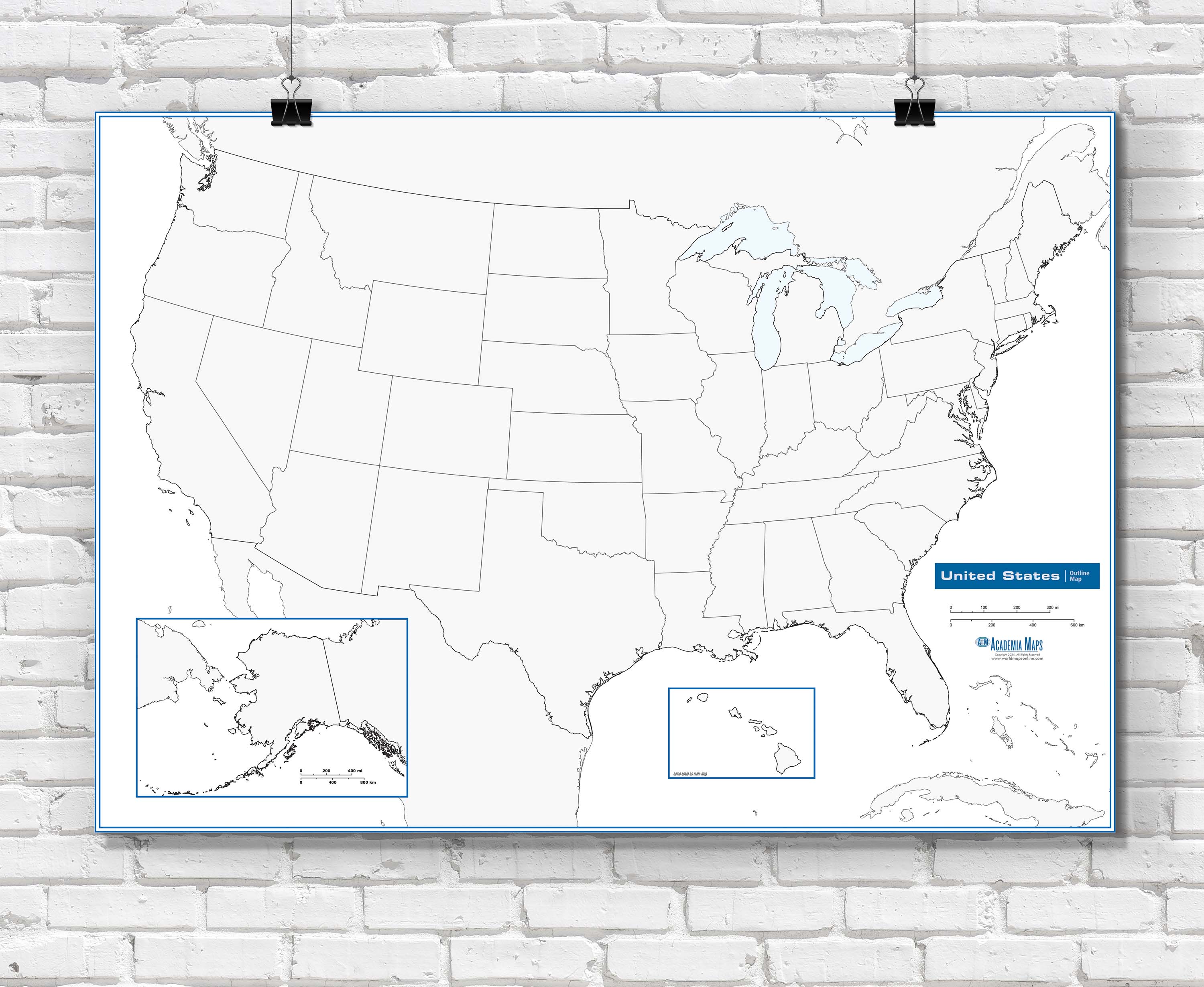 Blank Us States Map