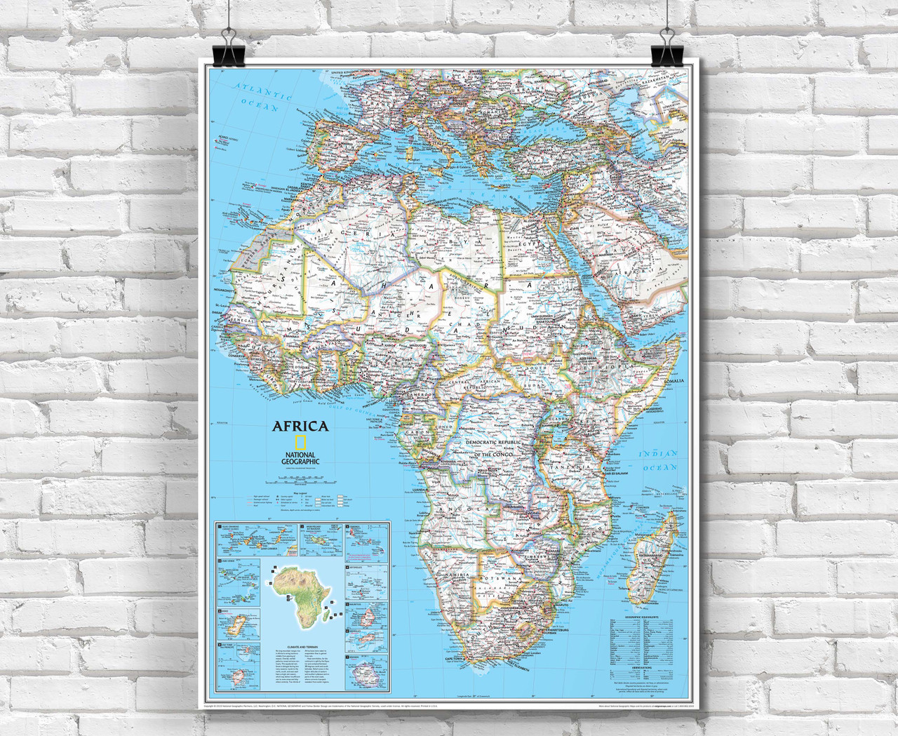National Geographic Africa Classic Political Wall Map | World Maps Online