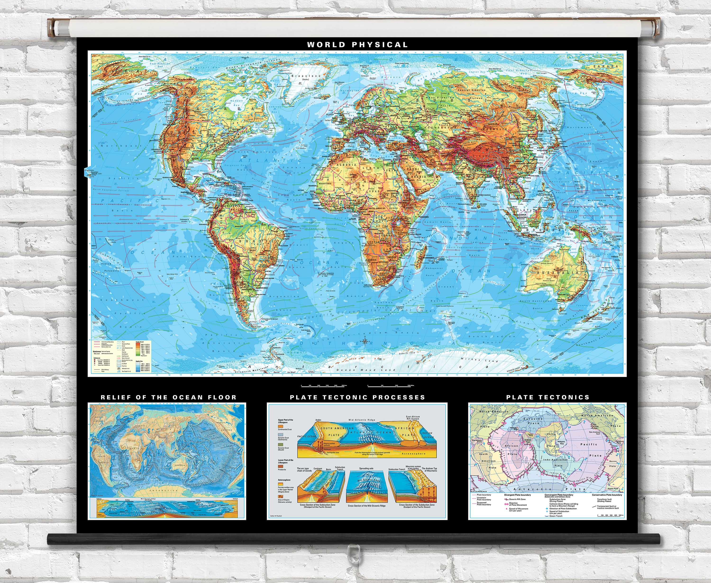 Learning Geology World Map Political And Physical