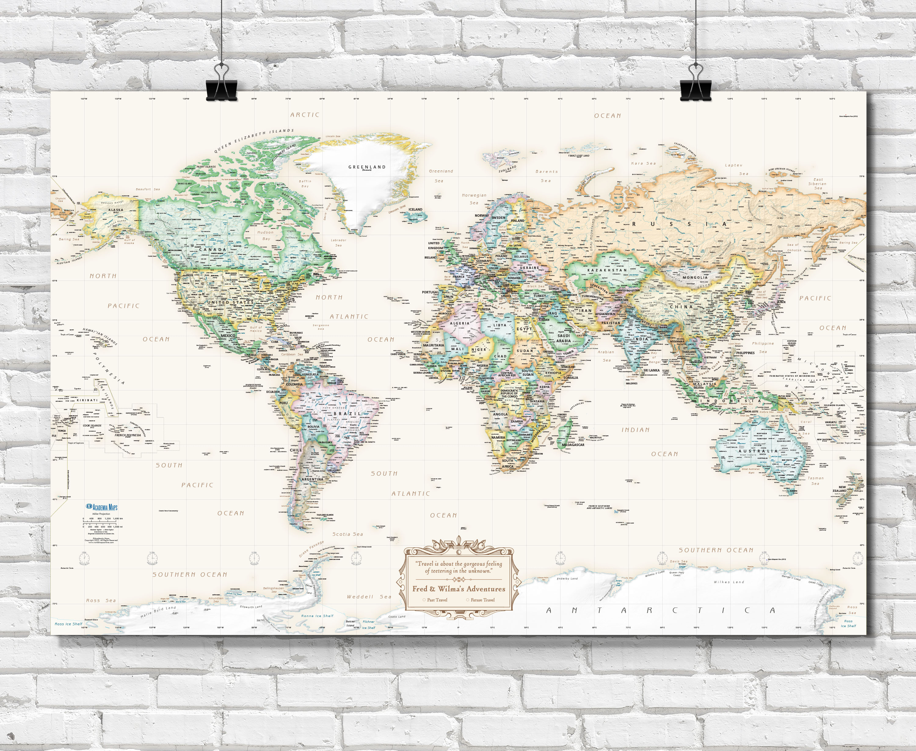 Personalized World Map - Executive Political Map | World Maps Online
