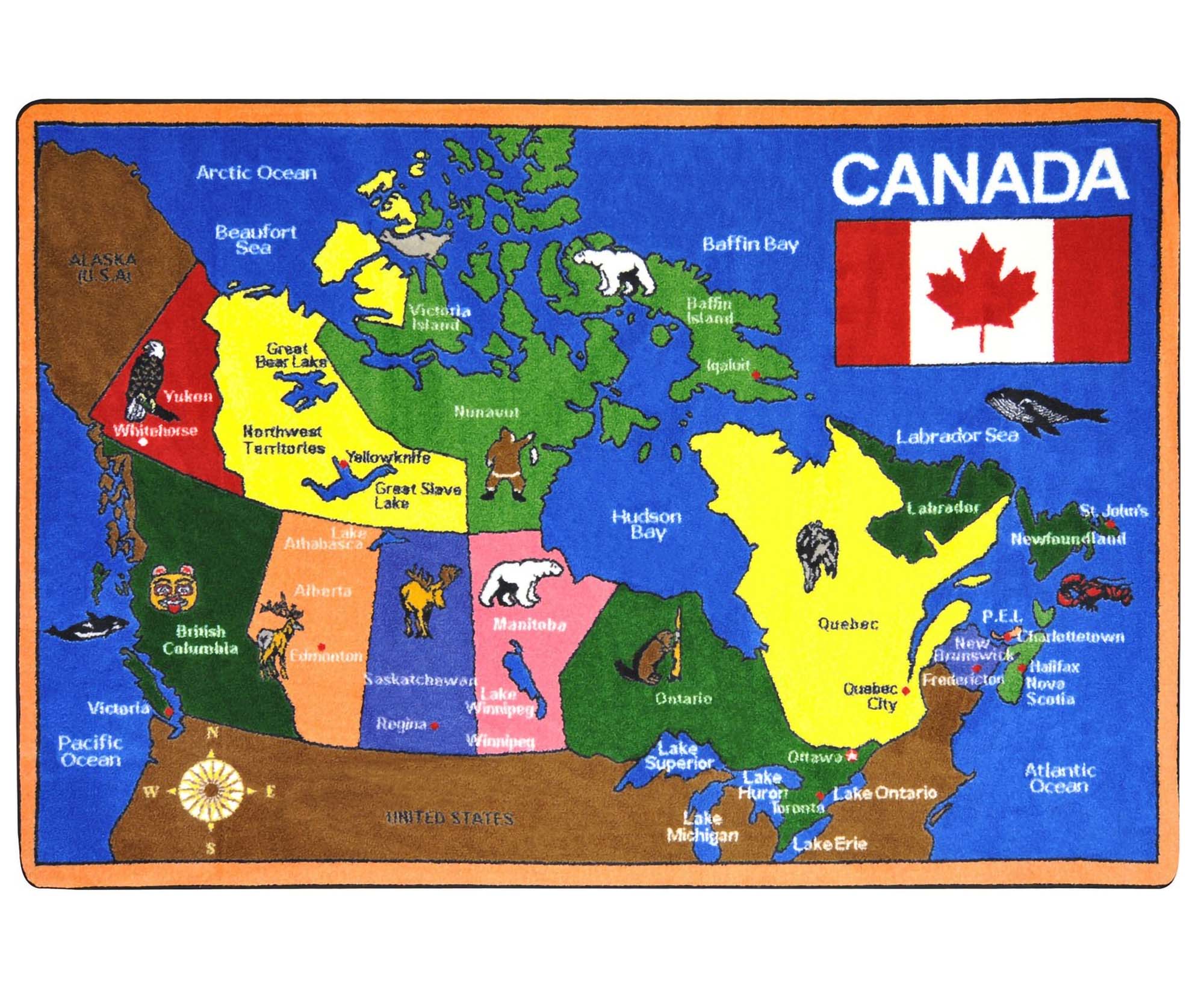 Reach Across the World Classroom Map Rug | World Maps Online