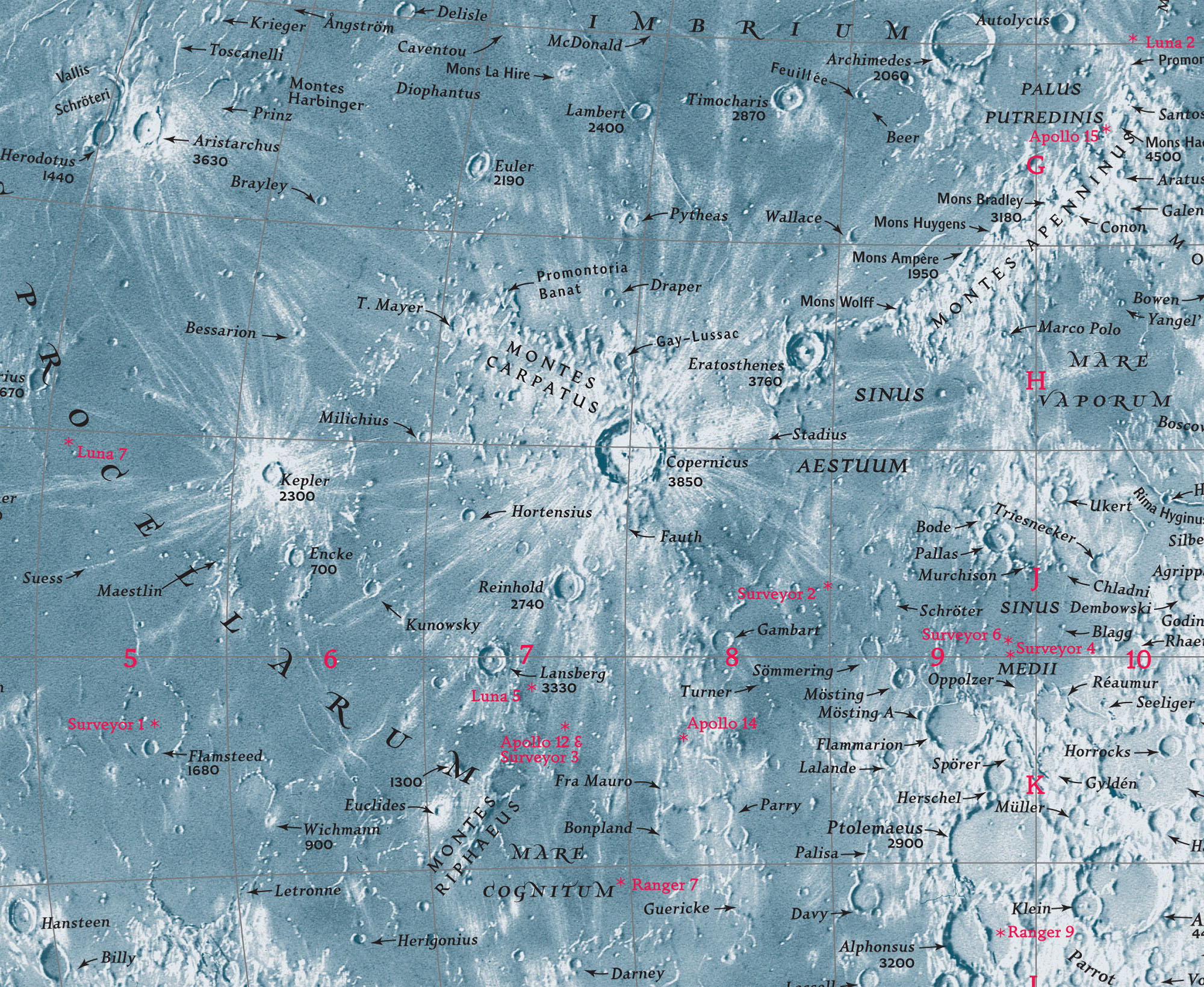 National Geographic Moon Map