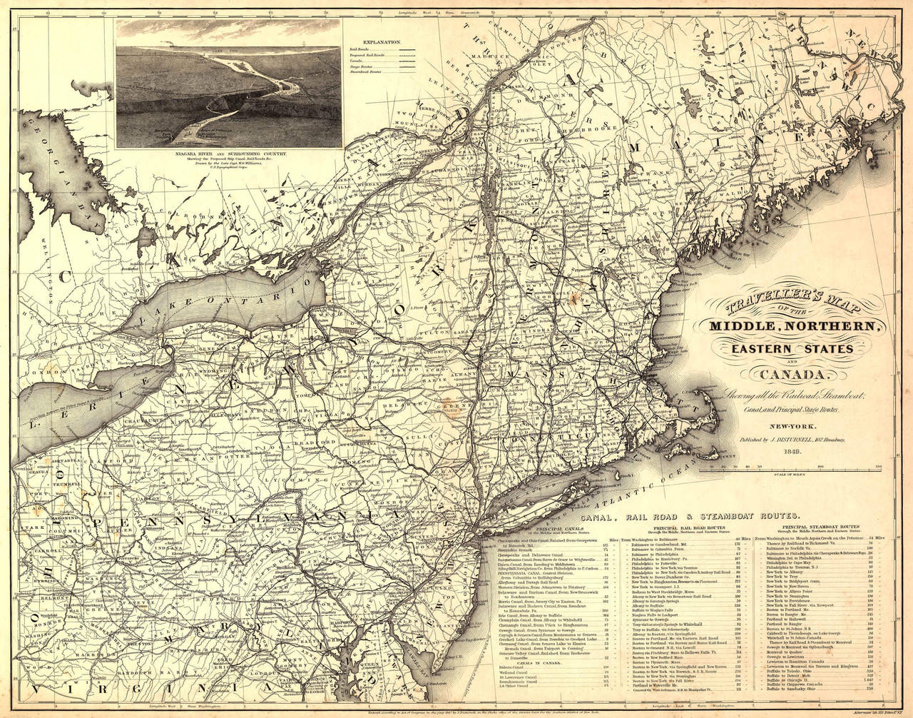 Highway Map Of Northeastern States