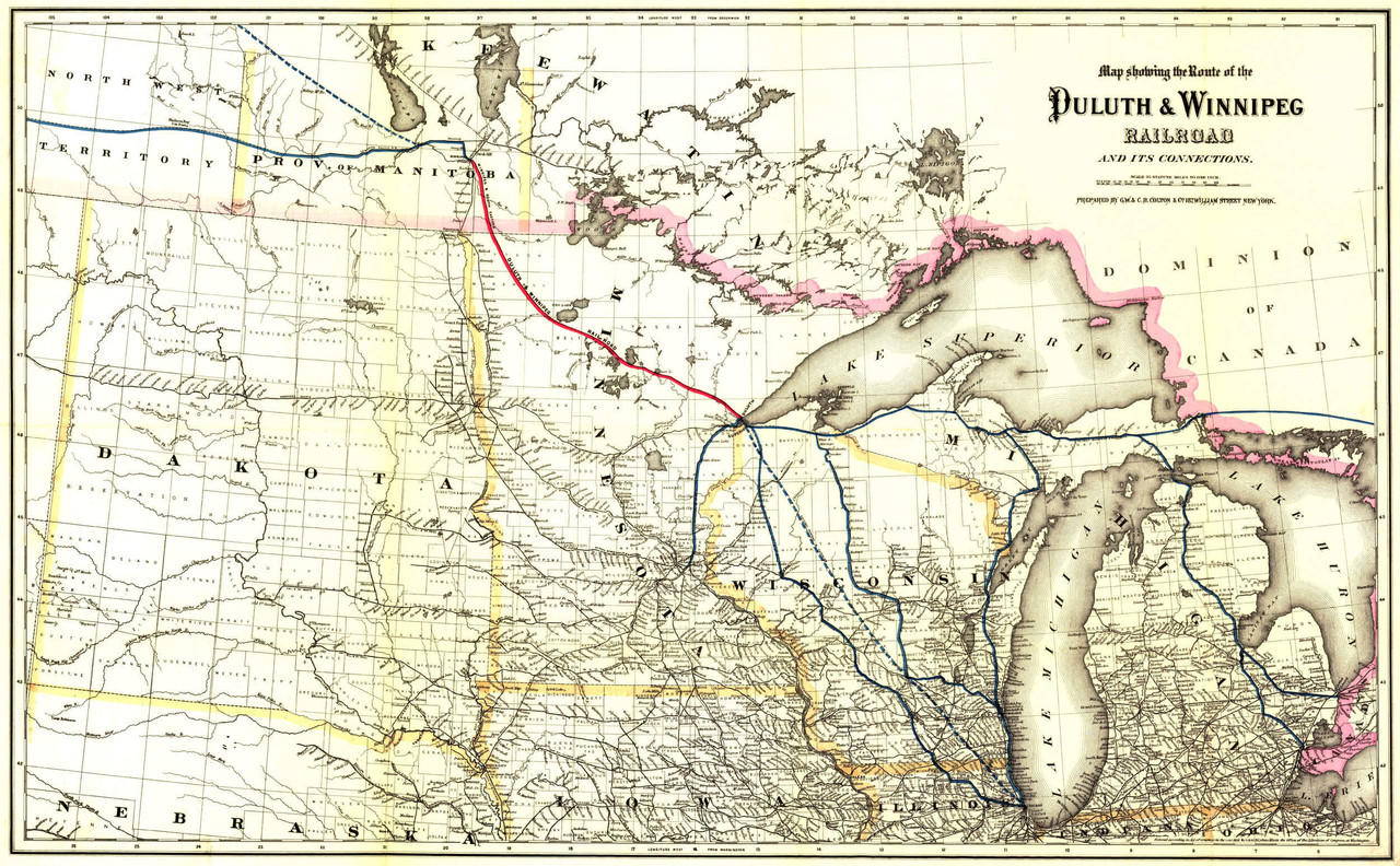 Historic Railroad Map of Midwestern States - 1881 | World Maps Online