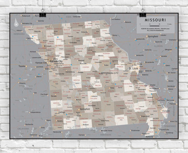 Missouri Wall Map - Executive | World Maps Online