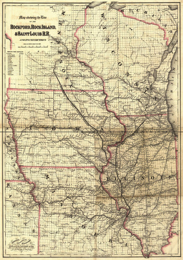 Historic Railroad Map of the Midwest - 1868 | World Maps Online