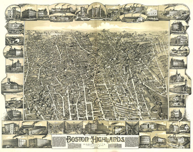 Historic Map - Boston, MA - 1888 | World Maps Online