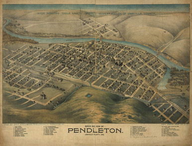 Historic Map - Pendleton, OR - 1890 | World Maps Online